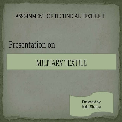 Military textile | PPT