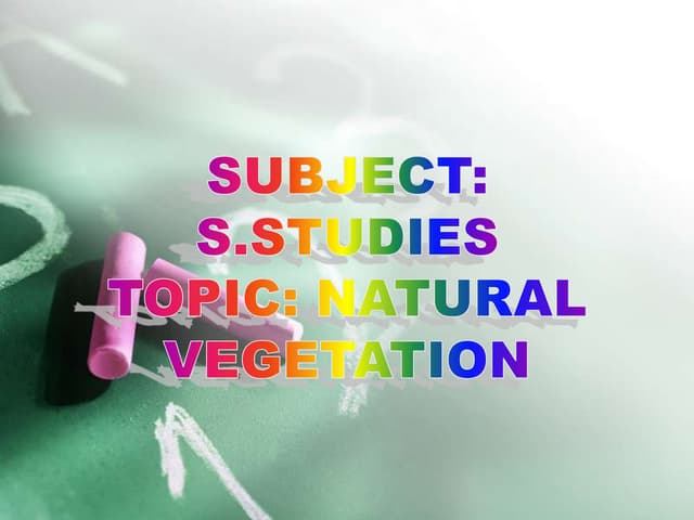 Types of Natural vegetation in India | PDF