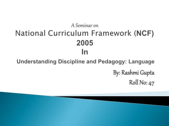 National curriculum framework 2005 | PPT