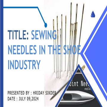 TITLE: SEWING NEEDLES IN THE SHOE INDUSTRY | PDF