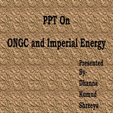 Ongc | PPT