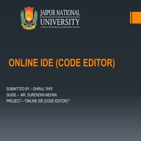 ppt on Online IDE.pptx | Web Development | Internet