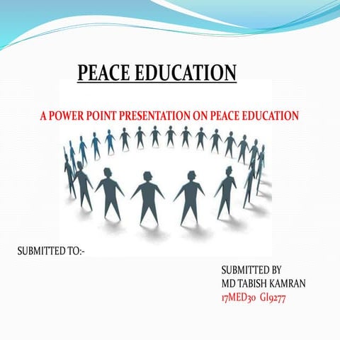 ppt on peace education | PPT