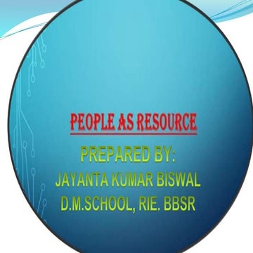 Ppt on people as resource | PPT