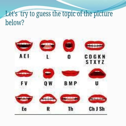 The distribution of (vowels and consonants) sounds (initial, medial ...