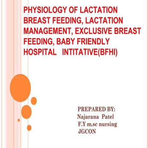 Ppt on physiology of lactation | PPT | Pregnancy | Reproductive Health