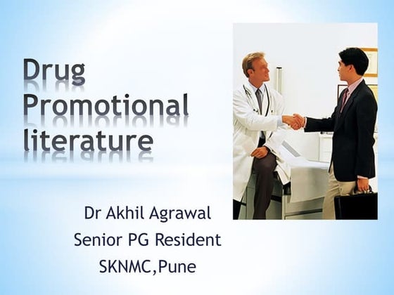 Drug Promotional Literature | PPTX | Pharmaceutical Industry | Industries