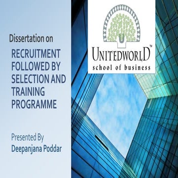 Presentation on recruitment followed by selection and training ...