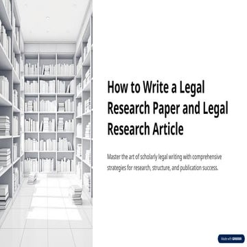 Legal Research Explain in Easy way For Law Students | PPTX