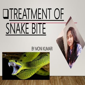 Ppt on snake bite | PPTX