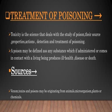 Ppt on treatment of poisoning (1) | PPT