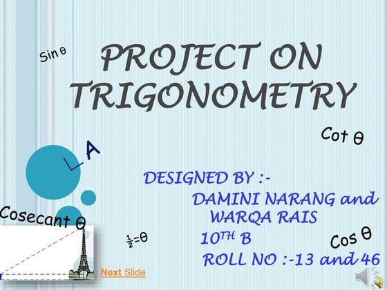 Trigonometry Presentation For Class 10 Students | PPT