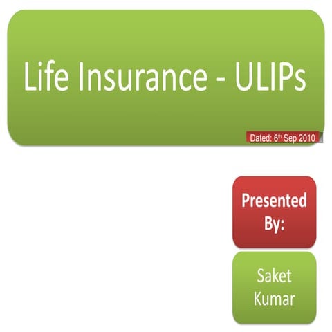 Ppt on ulips updatedt (1) | PPT