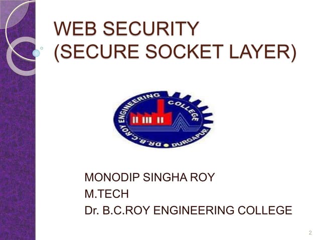 Secure Socket Layer Web Security Ppt