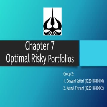 PPT Optimal Risky Portfolios | PDF