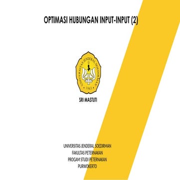 PPT OPTIMASI HUBUNGAN INPUT-INPUT (2) 22 | PPTX