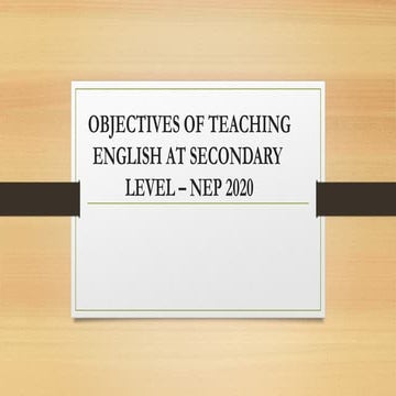 Transforming English Language Education at Higher Secondary Level ...