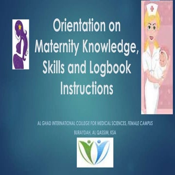 Ppt orientation on maternity knowledge, skills and logbook for level 6 ...