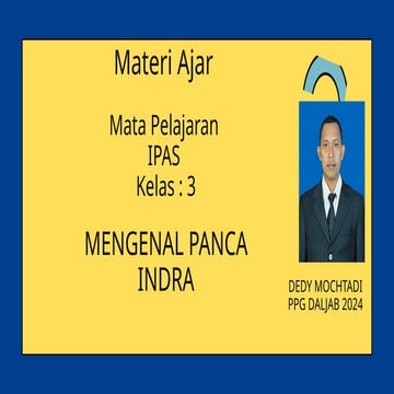 Materi ipa kelas 4 semester 1 panca indra | PPTX