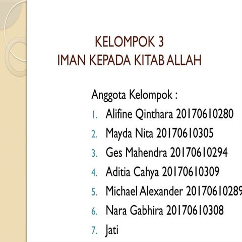 PPT PAI Iman Kepada Kitab Allah Kelompok 3.pptx
