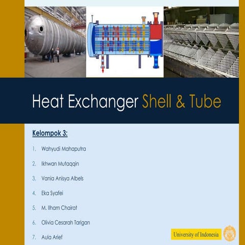 Shell and Tube Heat Exchanger | PPTX