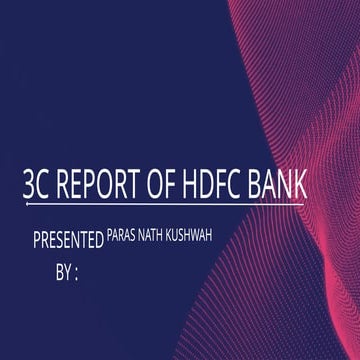 hdfc bank and business and career and their growth | PPTX