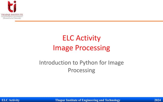 Python Image Processingpython Image Processingpptx