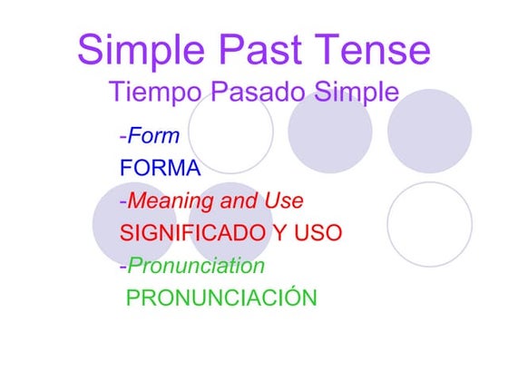 Past tense ppt | PPT