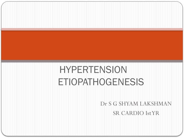 Pathophysiology of hypertension | PPTX