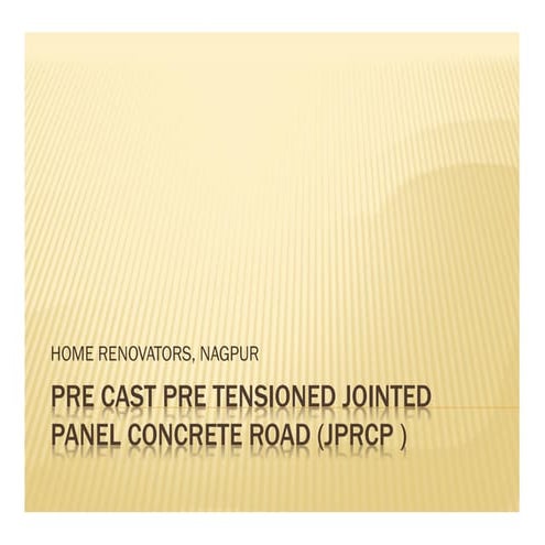 Ppt pdf for pre casr pre stressed concrte road panels | PDF