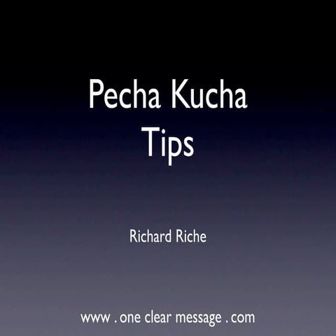 Pecha kucha presentation tips | KEY