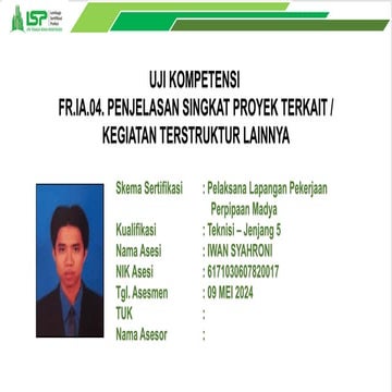 PPT PELAKSANA LAPANGAN PERPIPAAN MADYA - IWAN SYAHRONI.pptx