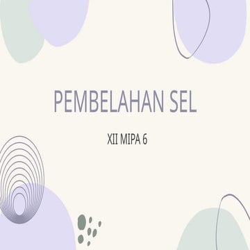 Gambar dan tahap pembelahan sel | DOCX