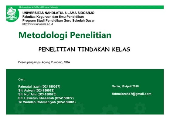 PENELITIAN TINDAKAN KELAS | PPT