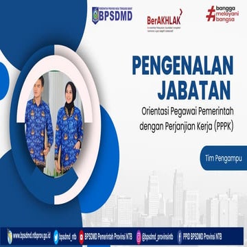 Materi Pengenalan Jabatan Orientasi PPPK | PDF