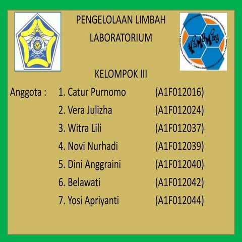 Pengolahan Limbah Laboratorium | PPTX