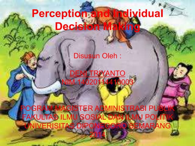 Perception and individual decisionmaking | PPT