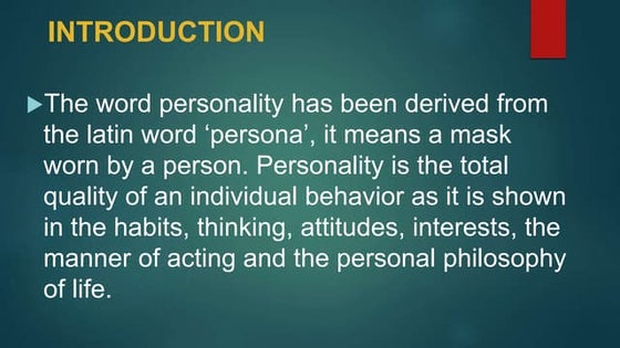 Introduction to Theories of Personality - Buss | PPT