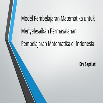 ppt pertemuan 5 model-model pembelajaran | PPTX