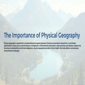PPT physical geography.pdf (importance and other aspect ) | PDF