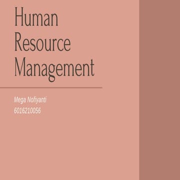HUMAN RESOURCE MANAGEMENT | PPT