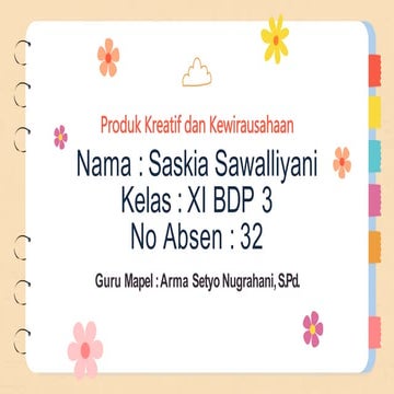 ppt PKKWU ( Saskia Sawalliyan-32 XI BDP 3 ).pptx Guru Mapel : Arma Setyo Nugrahani | PPT