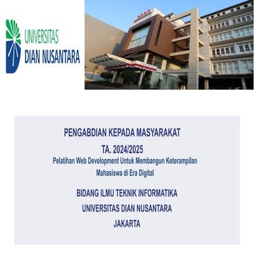 Pengabdian Kepada Masyarakat Web Development | PPTX