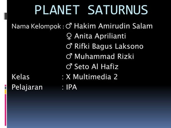 Saturnus | PPTX