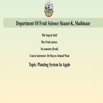 System of planting and types | PPTX