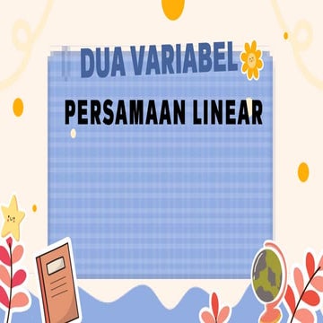 ppt persamaan linear dua variabel smp yuhu | PPT | Free Download