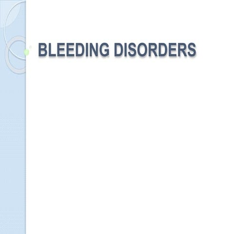 Bleeding disorder mbbs 2nd year, bams 2nd proff | PDF