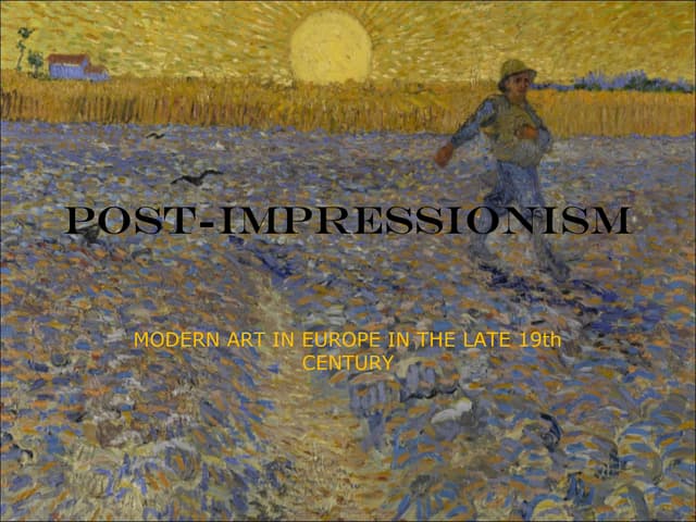 Post impressionism | PPTX