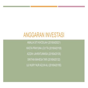 Metode Anggaran Investasi | PPTX