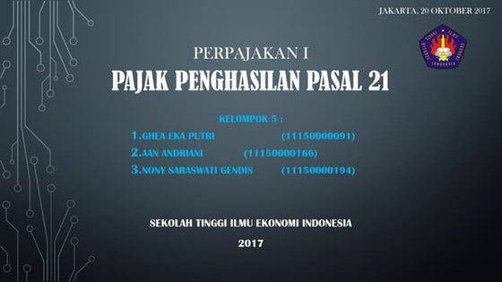 PPT PPh pasal 21 (Pajak Penghasilan pasal 21) | PPT